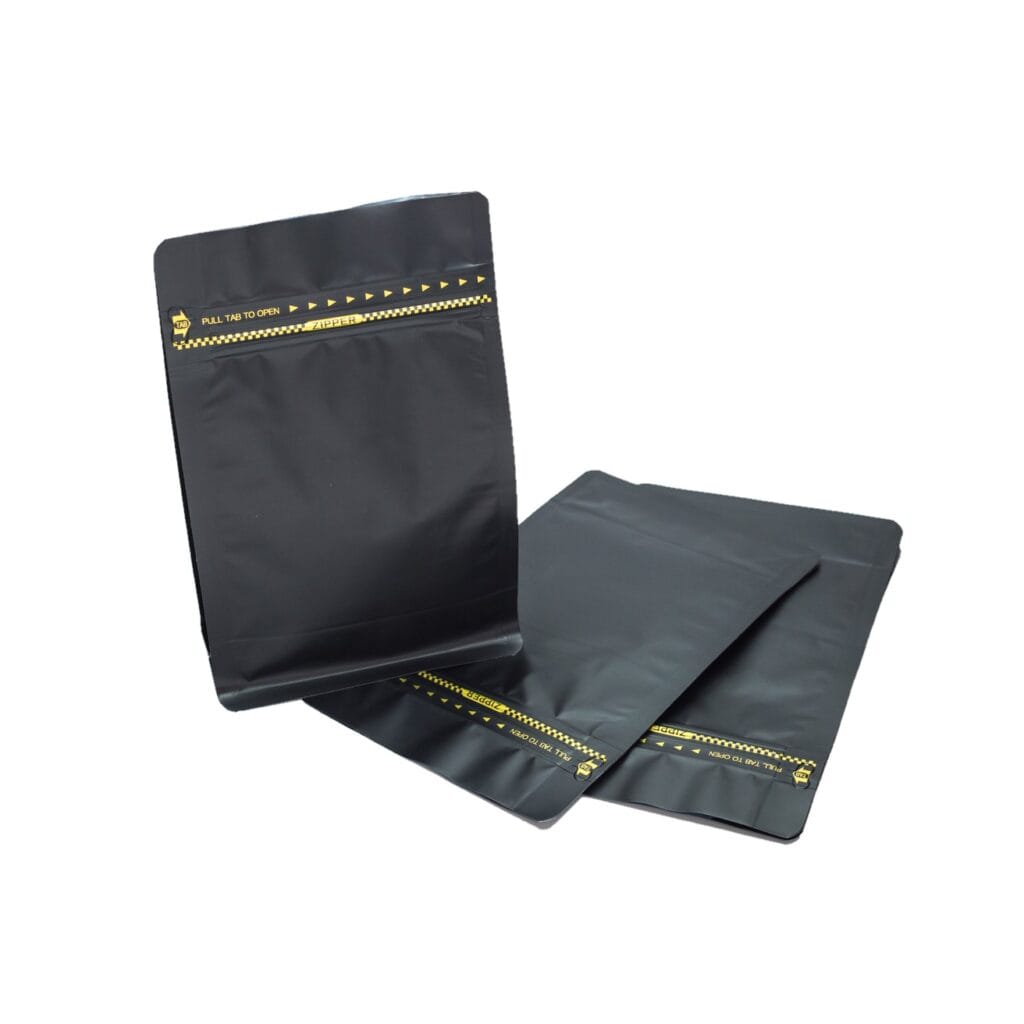 coffee bags with valve:Flat Bottom 8 Sides Seal 125g 250g One-Way Valve ...
