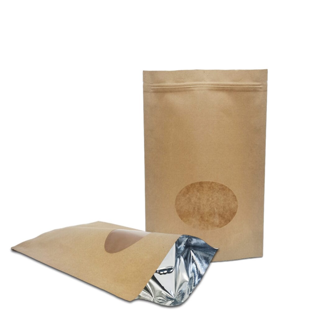 pla stand up pouch:Eco-friendly Customized Edibles Stand Up Kraft Paper ...