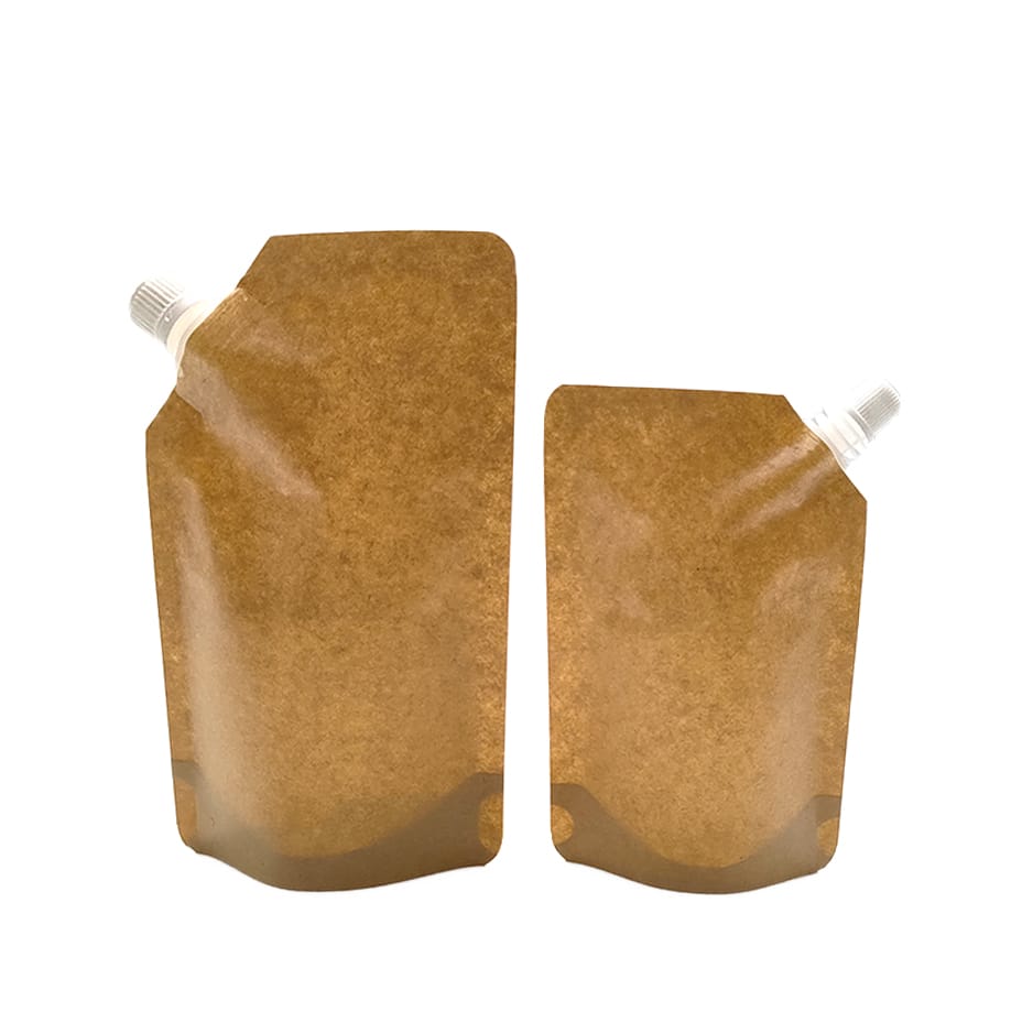 kraft paper spout pouch:Factory Custom 250ml 500ml 1 Liter Eco Friendly ...