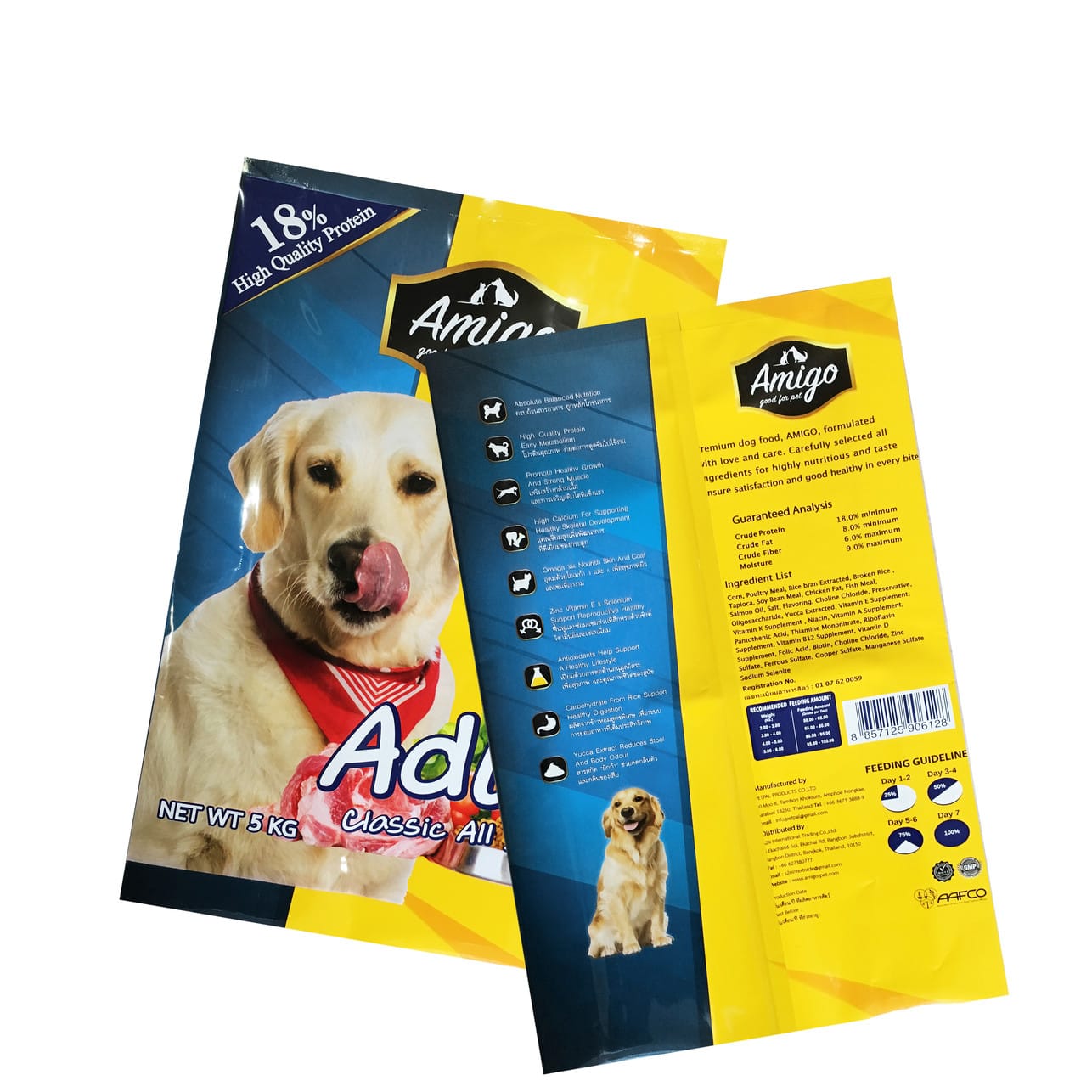 dog food packaging:Custom Aluminum Foil Side Seal Resealable Zipper Dog ...