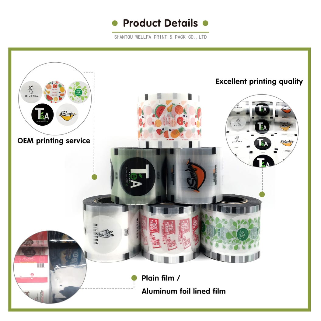 bubble tea cup sealing film:Factory Customized Printed Laminating ...