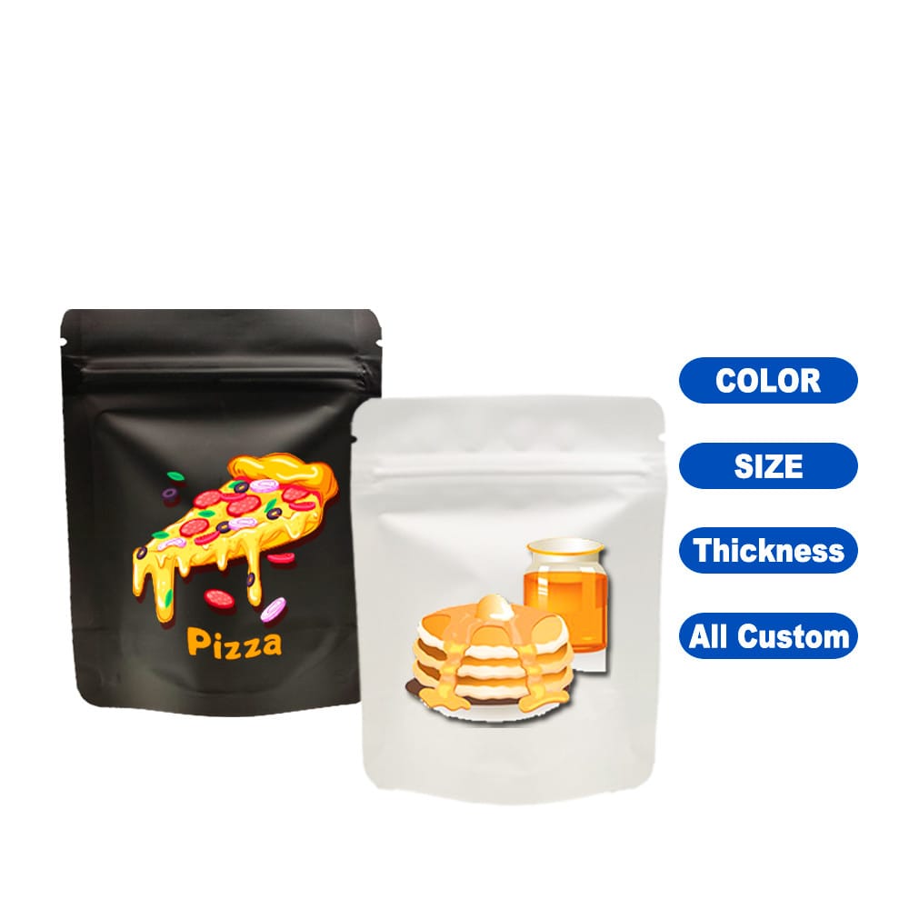 shape mylar bag:Custom Printed Smell Proof 3.5 7g Food Candy Cookie ...