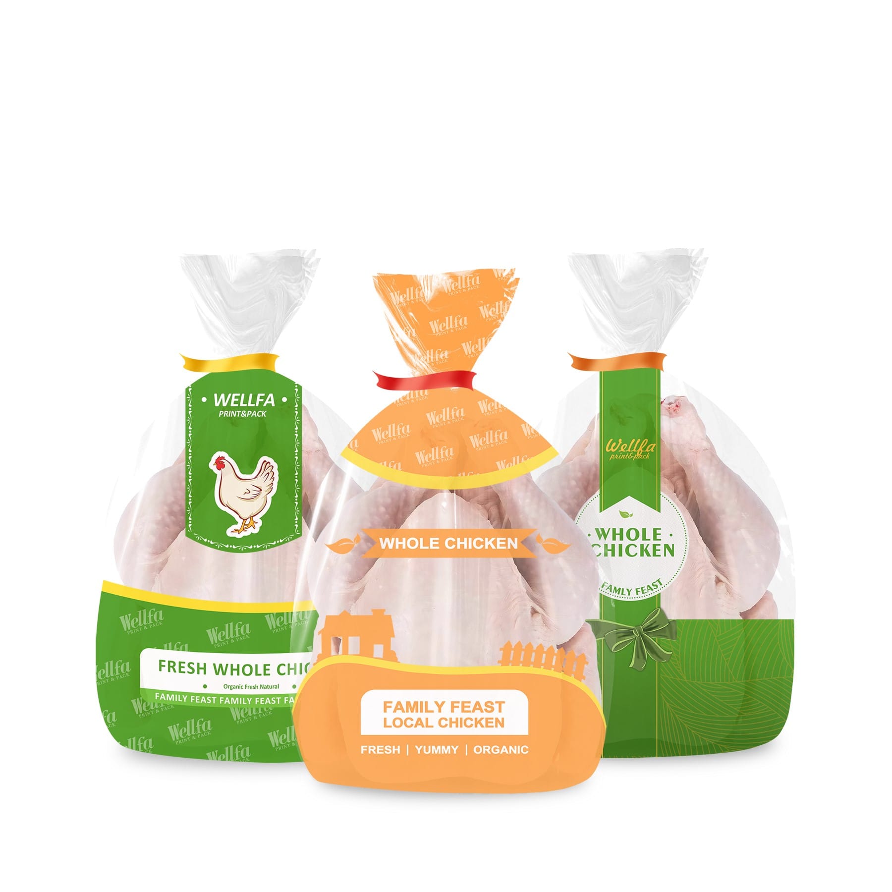 Chicken Packaging Plastics:Custom Plastic Shrink Bag Roasted Frozen ...