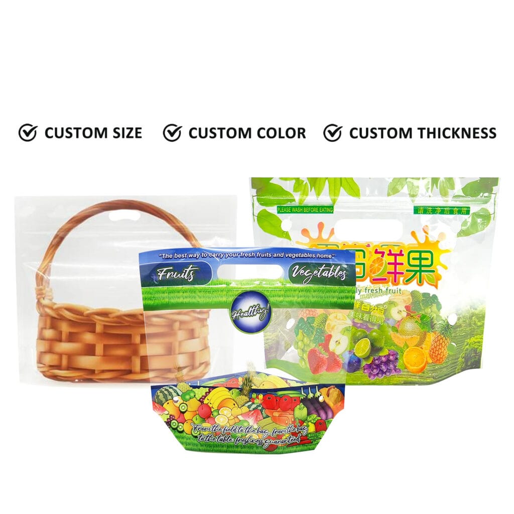 Fruits And Vegetable Packaging:Cold Anti Fog With Handel Slider Zipper ...