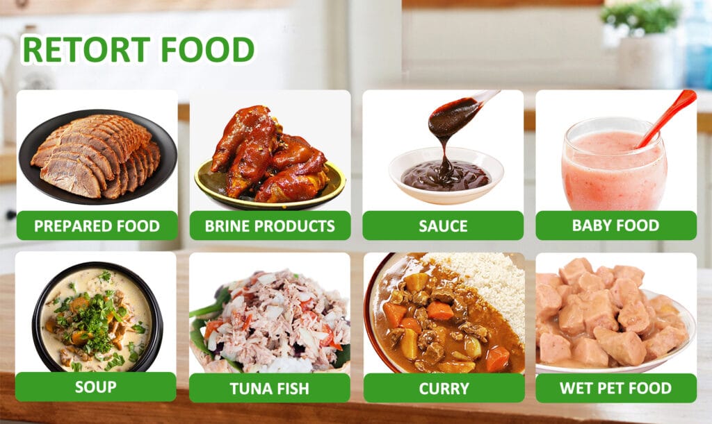 retort pouch:120C-135 High Temperature Stand Up AL Retort Pouch For ...