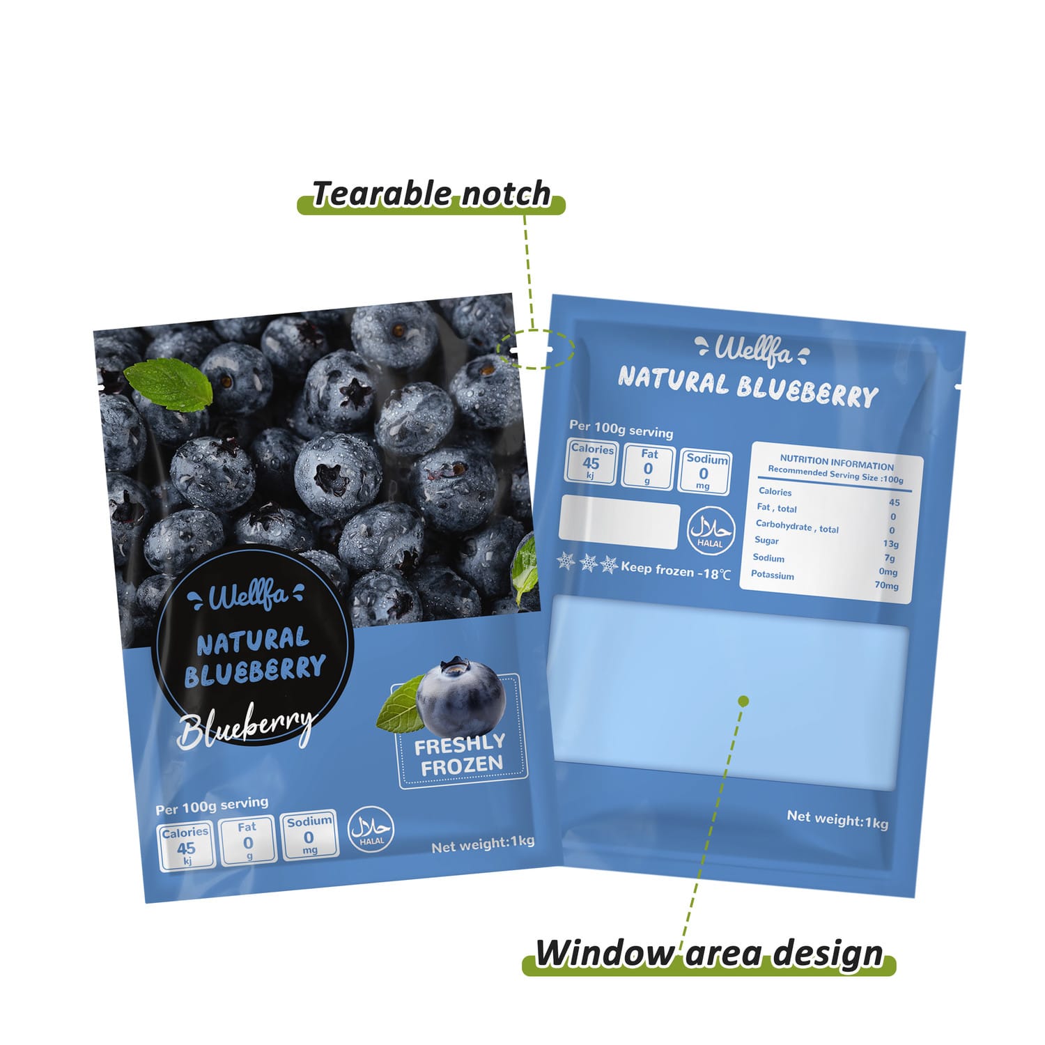 Fruit Frozen Packaging:Frozen Vegetable Food Pouch Bag Custom Plastic ...