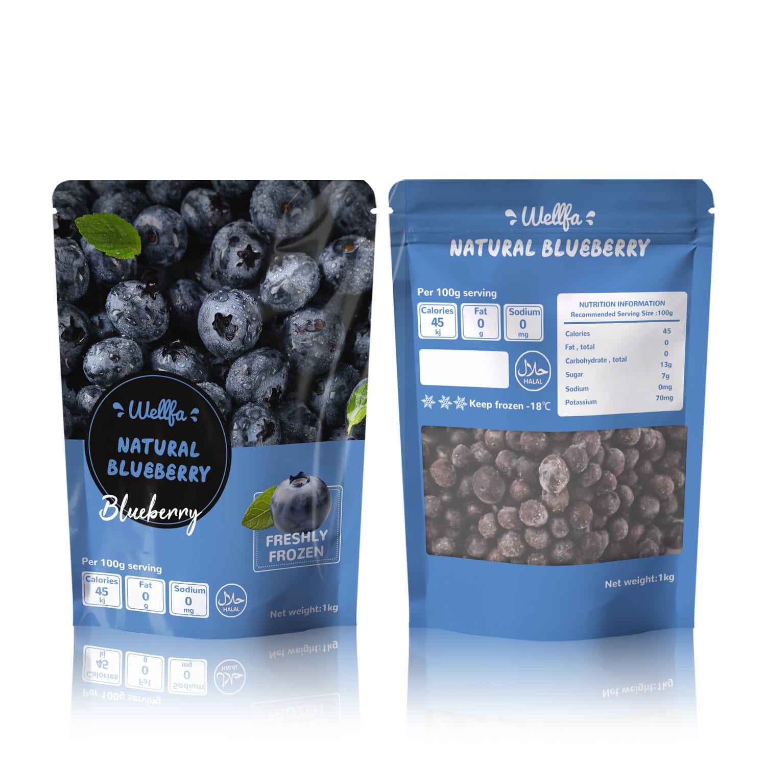 Frozen Fruit Packaging:Custom Printed Plastic 500g 1Kg Product Zip Lock ...