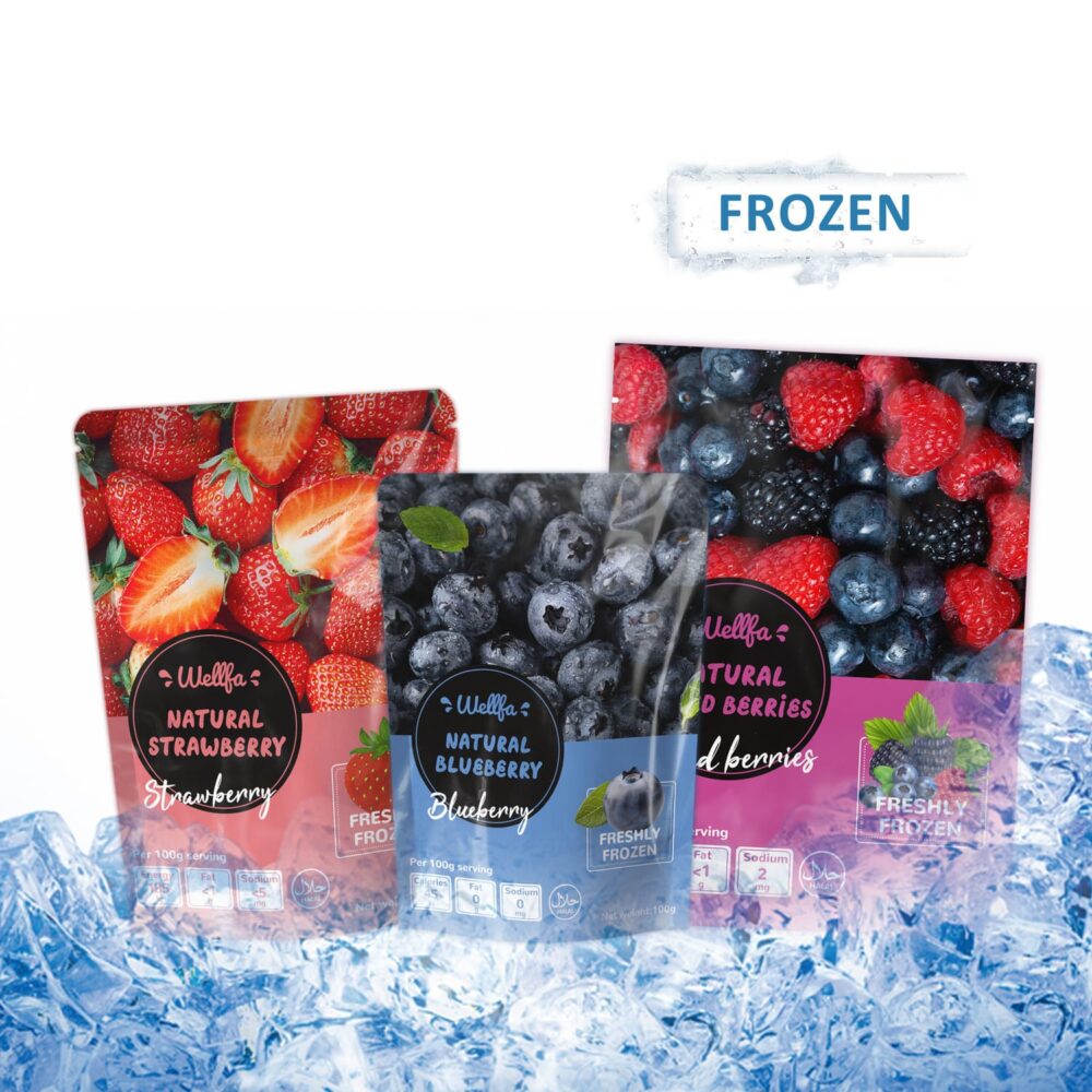 Frozen Fruit Packaging:Custom Printed Plastic 500g 1Kg Product Zip Lock ...